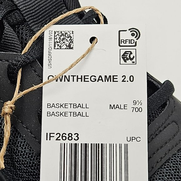 adidas | Shoes | Adidas Own The Game 2 Black White Mens Basketball ...
